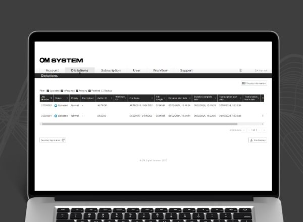 ODMS Cloud - OM System Professional Dictation